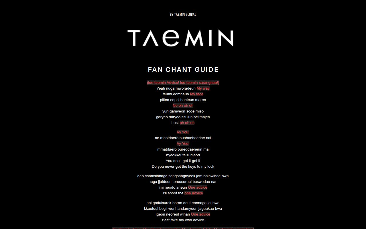 ADVICE FAN CHANT